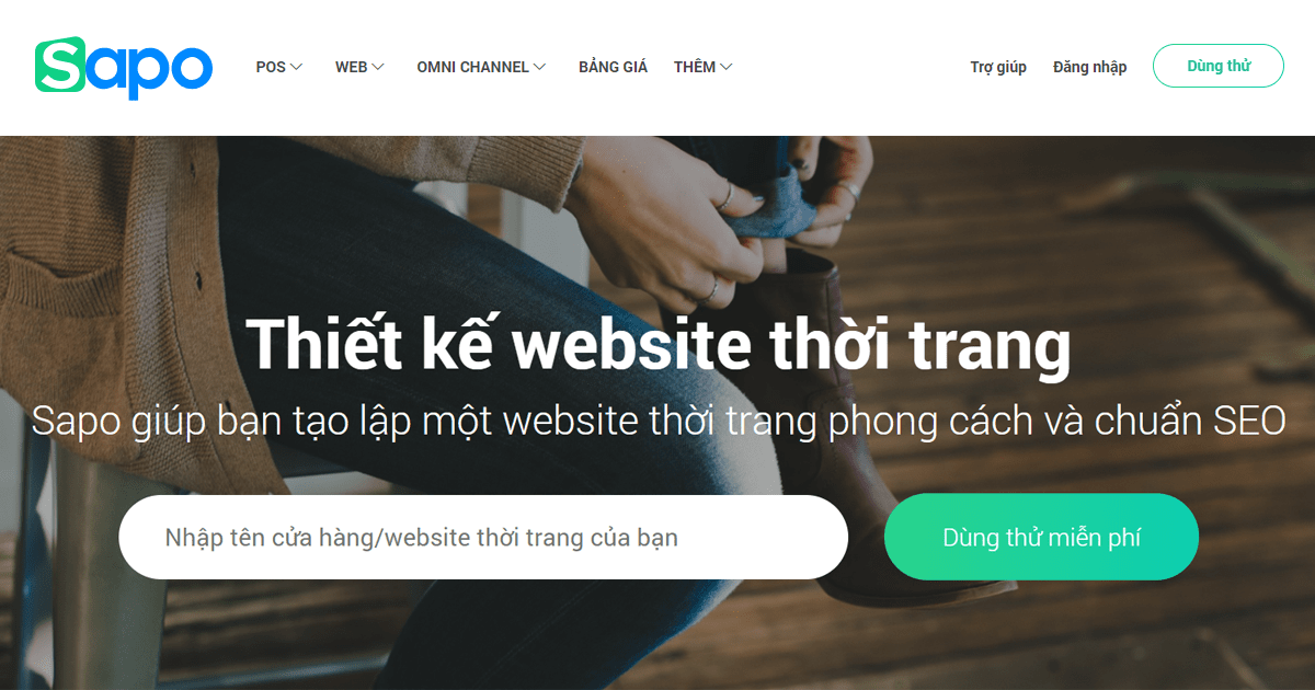Tự thiết kế website thời trang phong cách, ấn tượng - Sapo Web®