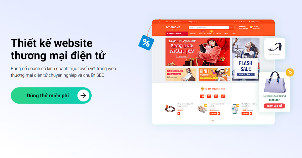 Thiết kế web Thương mại điện tử chuyên nghiệp - Sapo Web