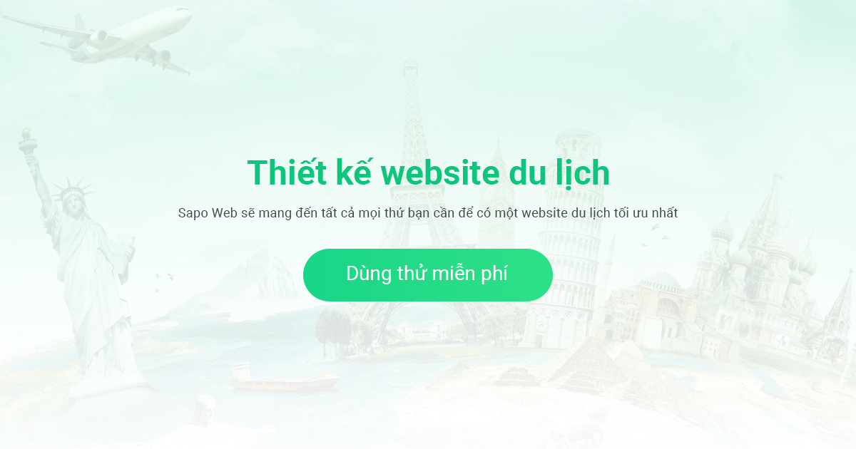 Thiết kế website du lịch đa dạng tính năng, hiện đại với Sapo Web