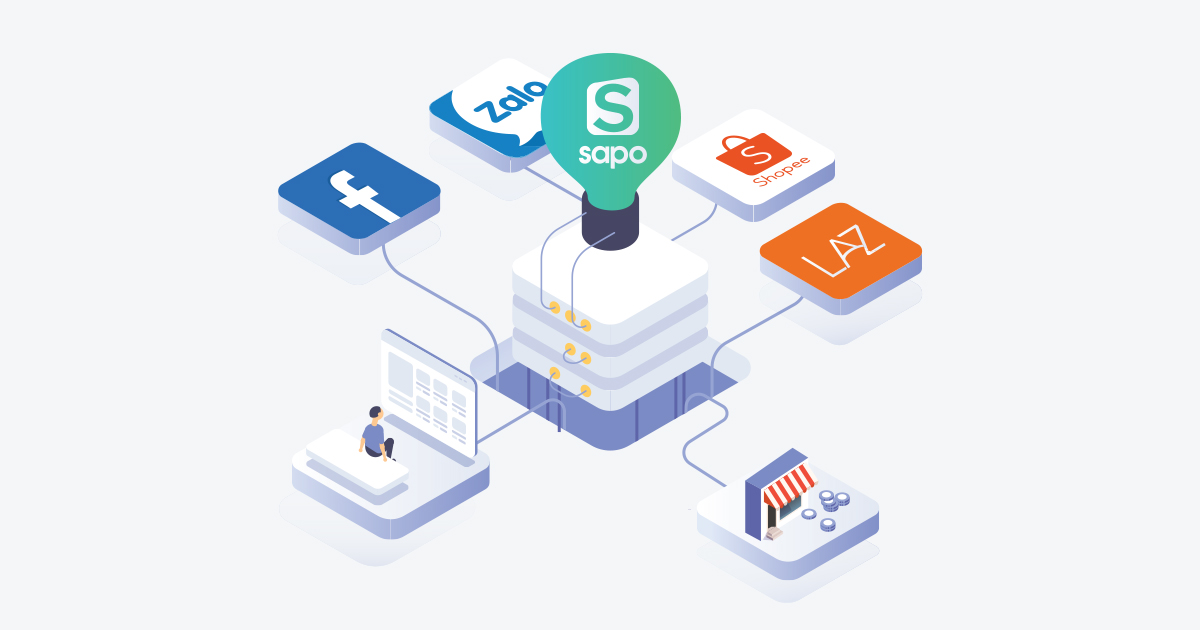 Đăng nhập vào website bán hàng hoặc phần mềm quản lý cửa hàng với Sapo