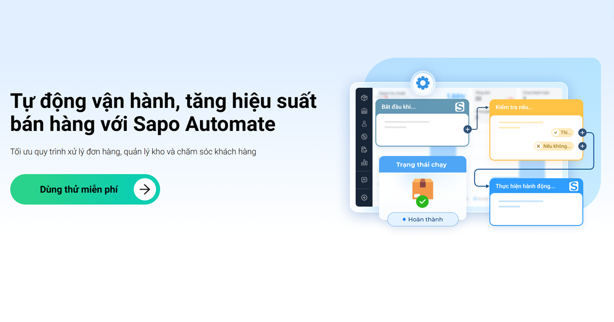Sapo Automate - Tự động hóa vận hành và tối ưu hiệu suất bán hàng