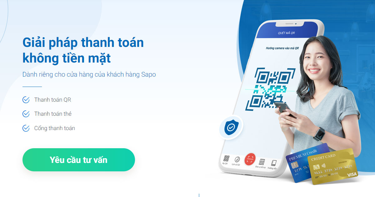 Giải pháp thanh toán không tiền mặt - Sapo Money