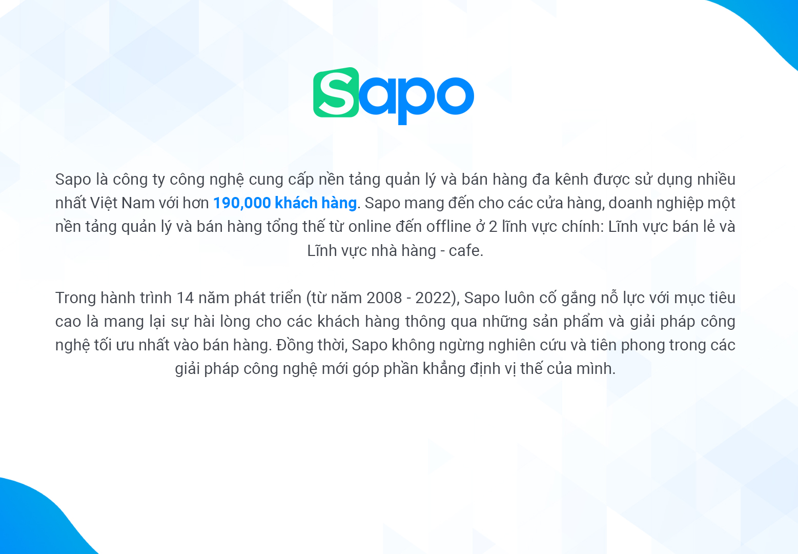 Sapo Profile - Tổng quan về Sapo